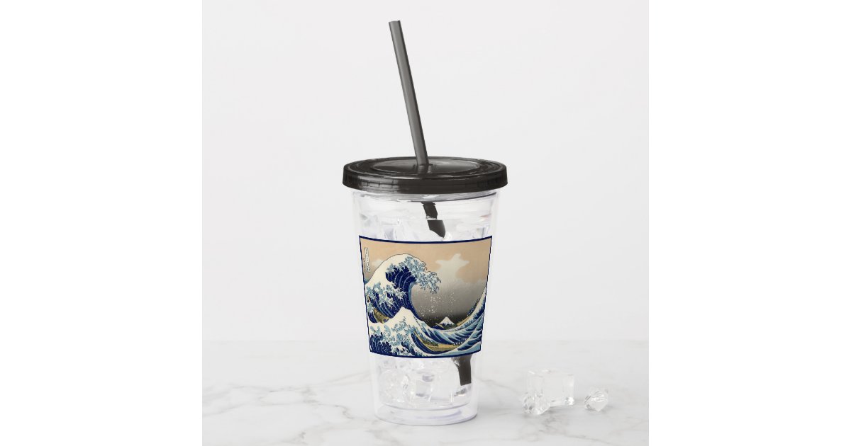 Great Wave off Kanagawa & Mount Fuji Japan Sea Acrylic Tumbler | Zazzle