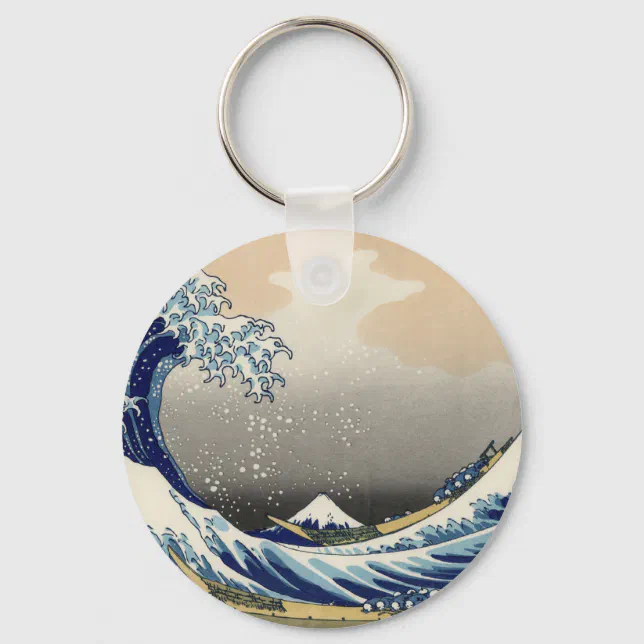 Great Wave off Kanagawa & Mount Fuji Japan Sea Keychain | Zazzle