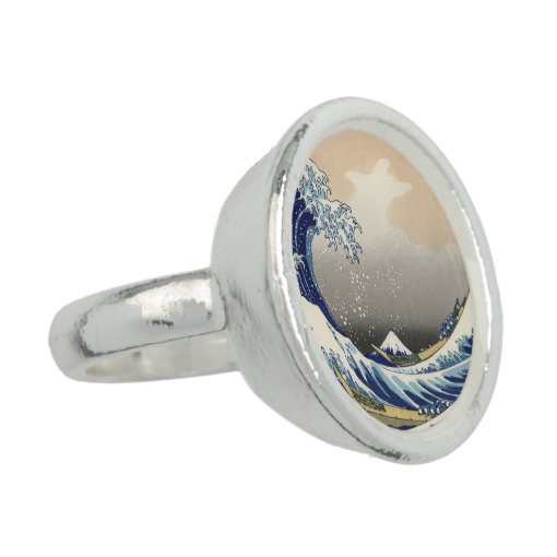 Great Wave off Kanagawa & Mount Fuji Japan Sea Ring | Zazzle