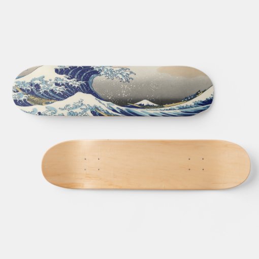 great wave skateboard deck | Zazzle