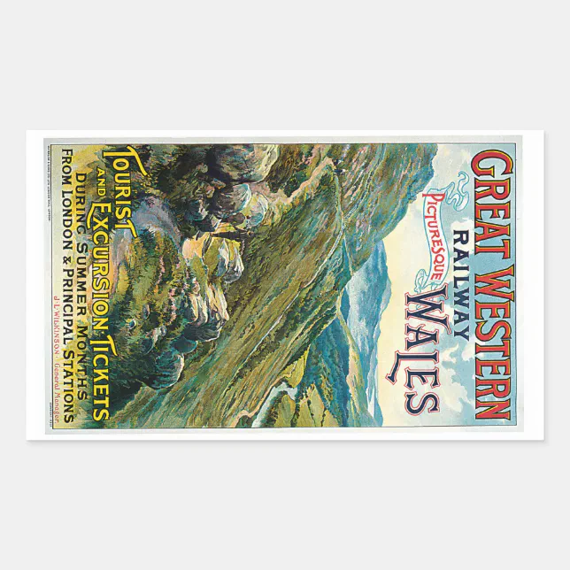 Great Western Railway ~ Wales Rectangular Sticker | Zazzle