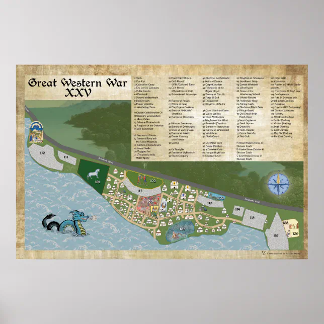 Great Western War XXV Map Poster | Zazzle