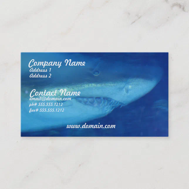 Great White Shark Business Card | Zazzle