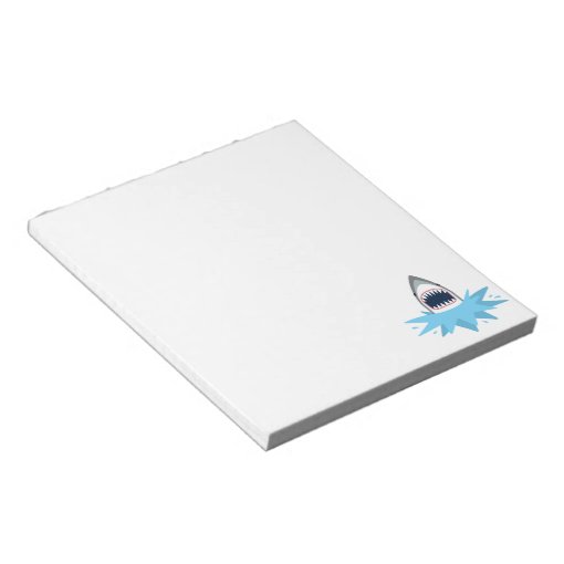 Great White Shark Cartoon Notepad | Zazzle