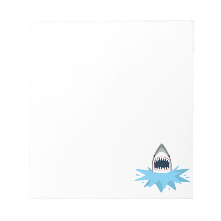 Great White Shark Cartoon Notepad | Zazzle.com