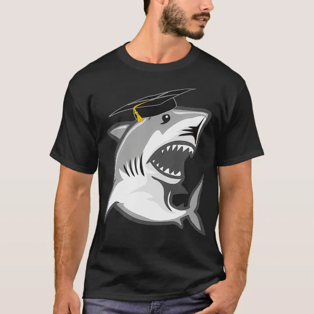 Great White Shark Graduation Cap Class of 2021 Sha T-Shirt | Zazzle