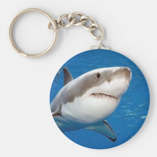 Great White Shark Keychain | Zazzle.com