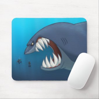 Great White Shark Mousepad | Zazzle