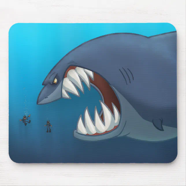 Great White Shark Mousepad | Zazzle