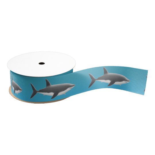 Great White Shark Ocean Ribbon | Zazzle.com