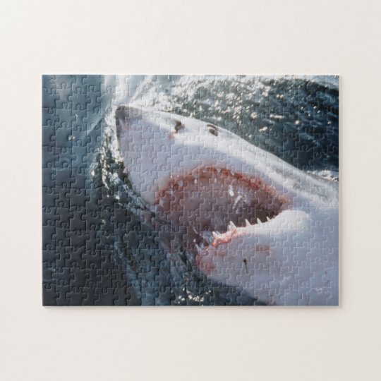 Great White Shark on sea Jigsaw Puzzle | Zazzle.com