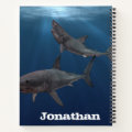 Great White Shark Personalized Ocean Notebook | Zazzle