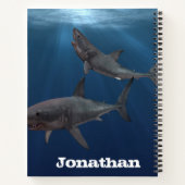 Great White Shark Personalized Ocean Notebook | Zazzle