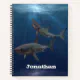 Great White Shark Personalized Ocean Notebook | Zazzle