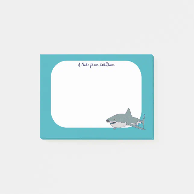 Great White Shark Personalized Post-it Notes | Zazzle