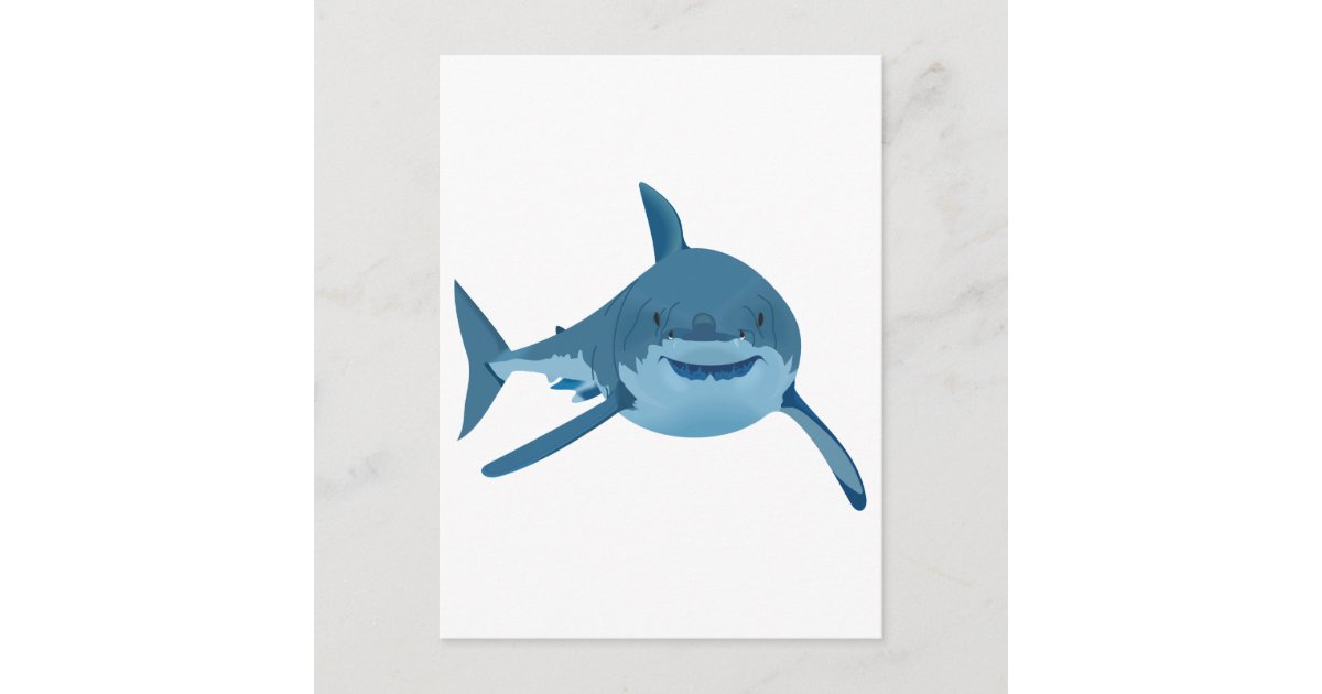 GREAT WHITE SHARK POSTCARD | Zazzle