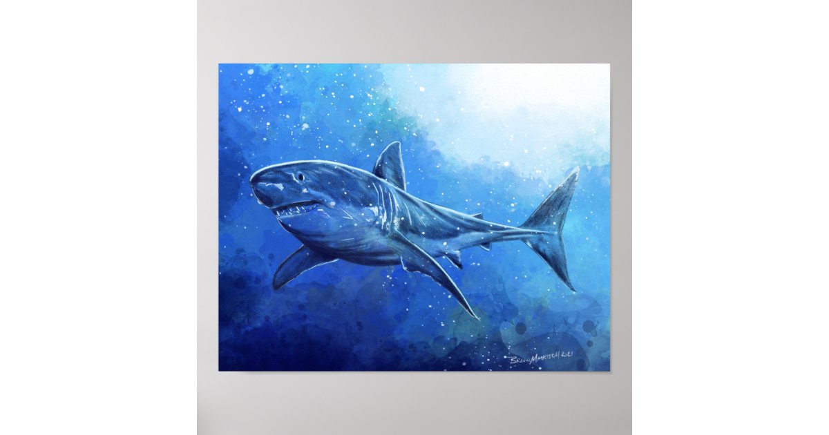 Great White Shark Poster | Zazzle