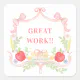 Great Work | Classroom Crest Square Sticker | Zazzle