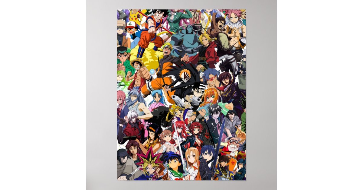 Greatest Anime Collage Poster | Zazzle