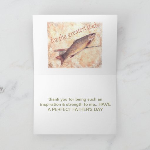 GREATEST DAD FATHERS DAY POEM FISHING GREETING CARD | Zazzle