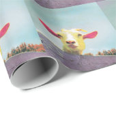 Greatest of All Time pink eared goat Wrapping Paper | Zazzle