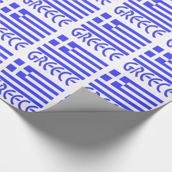 Greece and Greek Flag Wrapping Paper | Zazzle
