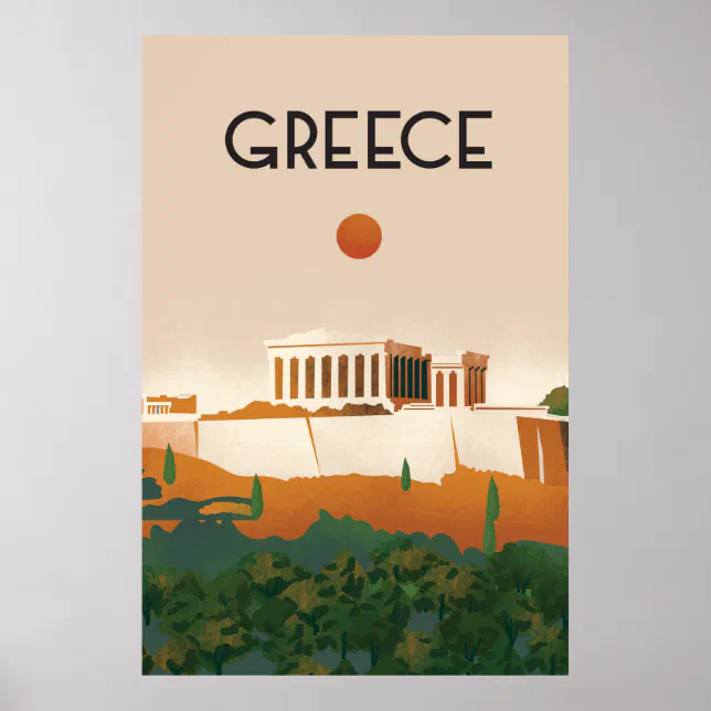 Greece Athens travel poster | Zazzle