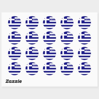 Greece Classic Round Sticker | Zazzle