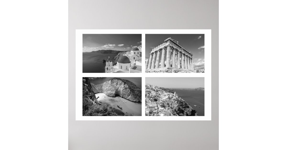 Greece collage poster | Zazzle