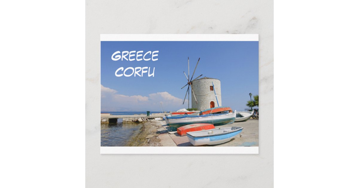 Greece Corfu Postcard | Zazzle