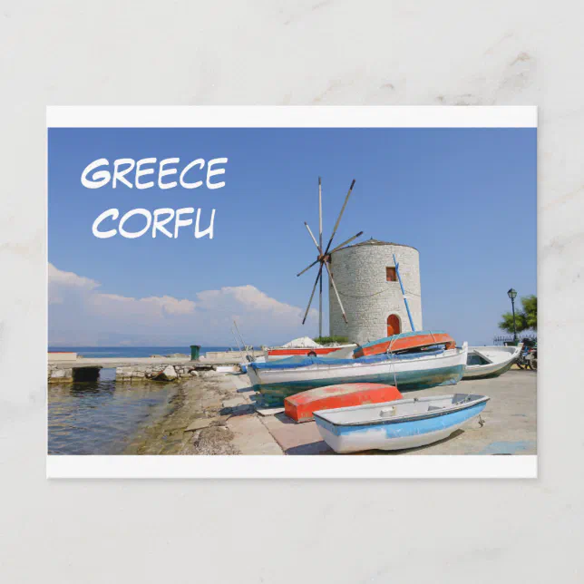 Greece Corfu Postcard | Zazzle