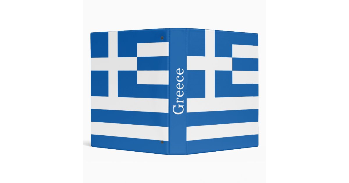 Greece Flag 3 Ring Binder | Zazzle