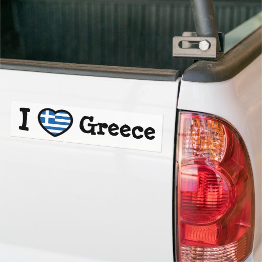 Greece Flag Bumper Sticker | Zazzle