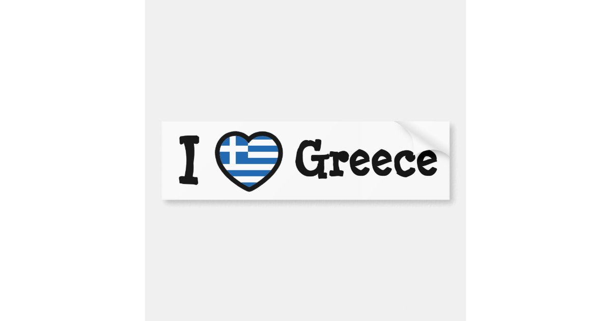 Greece Flag Bumper Sticker | Zazzle
