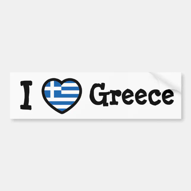 Greece Flag Bumper Sticker | Zazzle