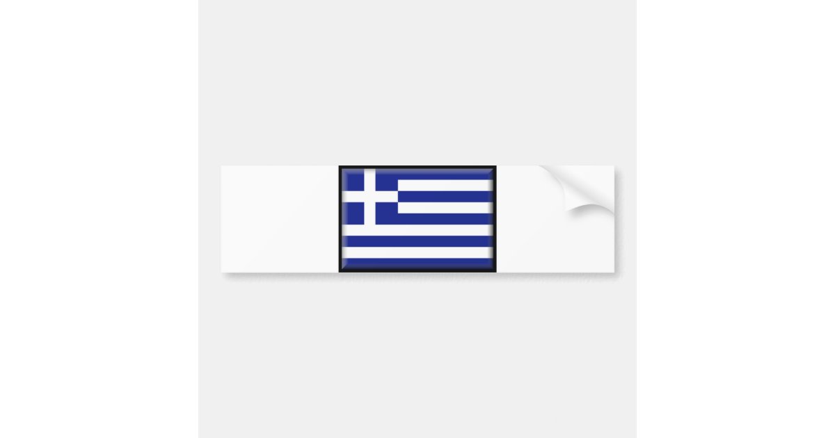 Greece Flag Bumper Sticker | Zazzle