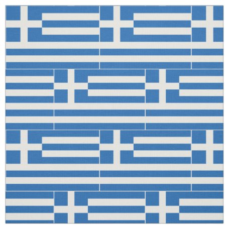 Flag of Greece Fabric | Zazzle