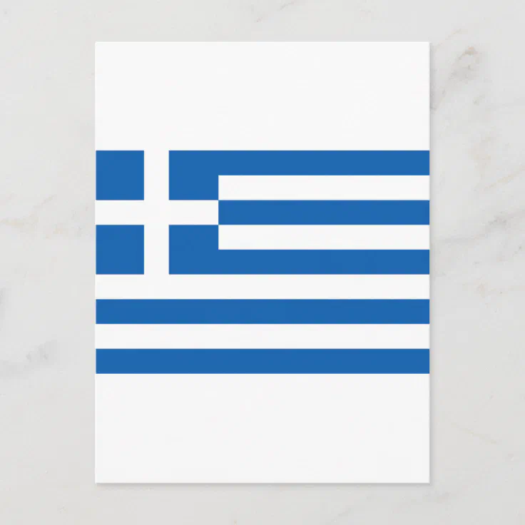 Greece Flag GR Postcard | Zazzle