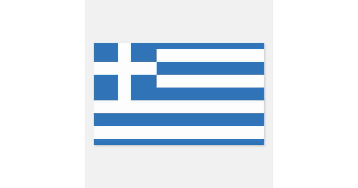 Greece Flag GR Rectangular Sticker | Zazzle