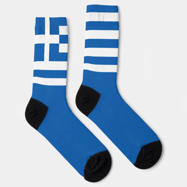 Greece Flag Greek National Pride Fun Patriotic Socks | Zazzle