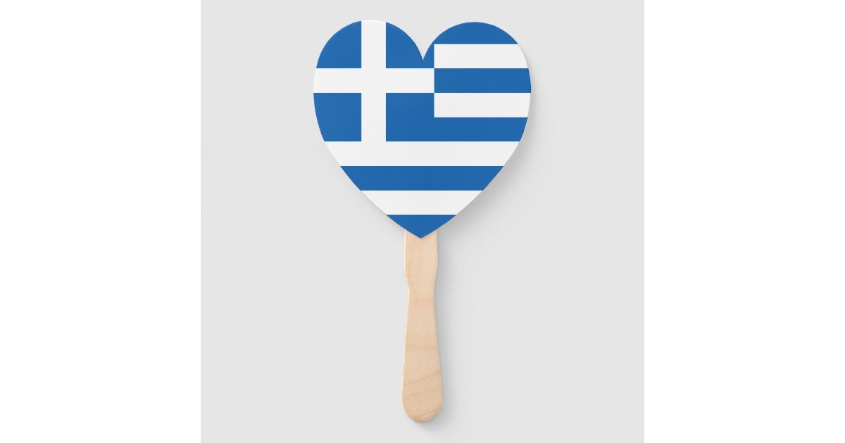 Greece Flag Hand Fan | Zazzle