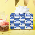 Greece Flag Honeycomb Wrapping Paper | Zazzle