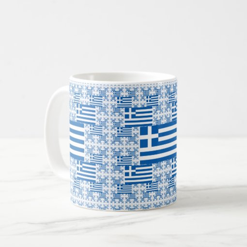 Greece Flag in Multiple Colorful Layers Coffee Mug | Zazzle