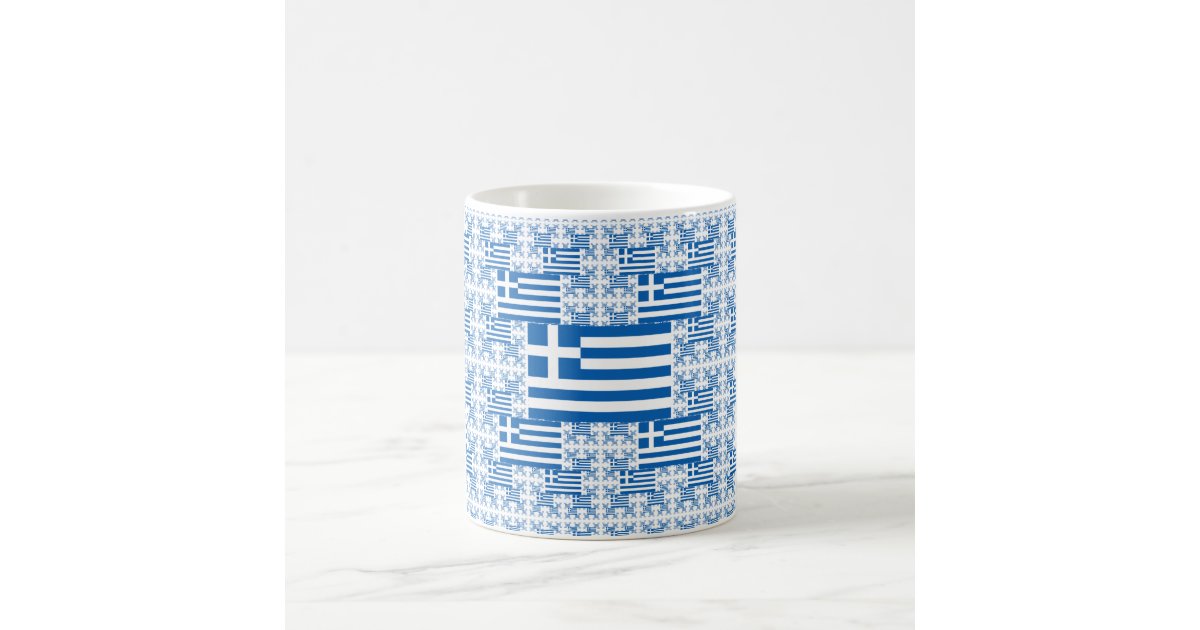 Greece Flag in Multiple Colorful Layers Coffee Mug | Zazzle