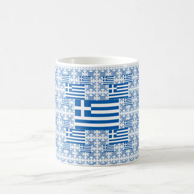 Greece Flag in Multiple Colorful Layers Coffee Mug | Zazzle