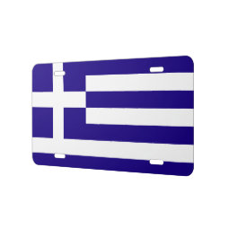 Greece Flag License Plate | Zazzle