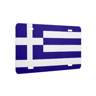 Greece Flag License Plate | Zazzle