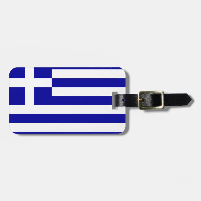 Greece flag luggage tag | Zazzle