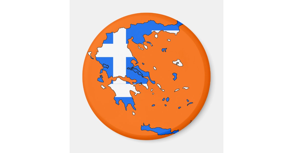 Greece flag map magnet | Zazzle