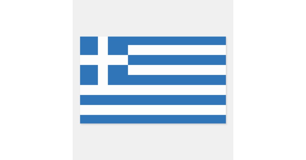 Greece Flag Rectangular Sticker | Zazzle